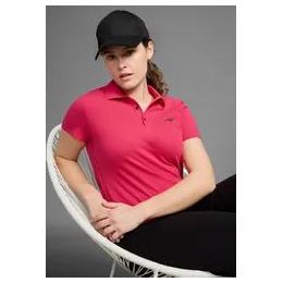 Poloshirt Kangaroos, Damen, Gr. 48/50, pink (fuchsia), Obermaterial: 100% Baumwolle, unifarben, figurumspielend, Shirts, Kurzarm, unifarben, Polokragen, aus Baumwolle, gro&szlig;e Gr&ouml;&szlig;en
