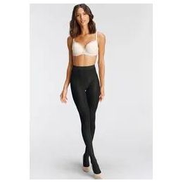 Feinstrumpfhose Lascana, Damen, Gr. 36/38, schwarz, Obermaterial: 80% Polyamid, 20% Elasthan, unifarben, elastisch, Strumpfhosen Feinstrumpfhose, leichter St&uuml;tzeffekt