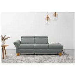 Recamiere Home Affaire "Lindgren", grau, B:206cm H:84cm T:93cm, 100% Polyester, Sofas, Recamiere, wahlweise motorische TV-Funktion, Bettkasten und Kopfteilverstellung