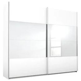 Schwebet&uuml;renschrank Rauch "Quadra", wei&szlig; (wei&szlig;, spiegel), B:271cm H:230cm T:62cm, Holzwerkstoff, Schr&auml;nke, Schwebet&uuml;renschrank, mit Spiegelelementen