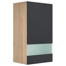 Glash&auml;ngeschrank Optifit "Roth", schwarz (anthrazit, wildeichefarben), B:50cm H:89,6cm T:34,6cm, Schr&auml;nke, Glash&auml;ngeschrank, Breite 50 cm, 89,6 cm hoch