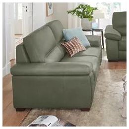 3-Sitzer Calia italia "Gaia, Sofa im edlen Design und mit erstklassigem Sitzkomfort", gr&uuml;n, B:210cm H:92cm T:97cm, Luxus-Microfaser Ginevra (100% Polyester), Sofas, aus pflegeleichtem Luxus-Microfaser Ginevra Hydro Care