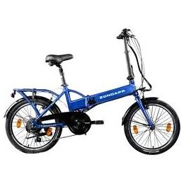 Z&uuml;ndapp E-Bike Z&Uuml;NDAPP "Z101" Gr. 37, blau, Elektrofahrr&auml;der, 37cm, 20 Zoll (50,80cm), Pedelec, Elektrofahrrad f&uuml;r Damen u. Herren