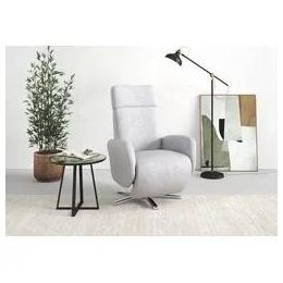 Sit & More TV-Sessel SIT & MORE "Grenoble, inkl. Kopfteilverstellung", silber, B:71cm H:110cm T:82cm, Sessel, wahlweise mit 2 Motoren, Akku & Aufstehhilfe