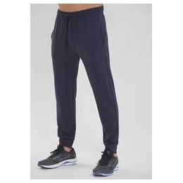 Sweathose Virtus "Streat", Herren, Gr. S, US-Gr&ouml;&szlig;en, blau (dunkelblau), 66% Viskose, 30% Polyester, 4% Elasthan, unifarben, lang, Hosen Sweathose, mit Baumwoll-Touch