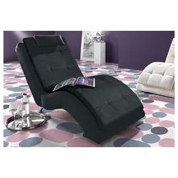 Relaxliege Home Affaire "Vengo 2", schwarz, B:70cm H:92cm T:170cm, Sofas