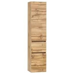 Seitenschrank Welltime "Lienz", braun (wotaneiche), B:40cm H:180cm T:35cm, MDF, Schr&auml;nke, Seitenschrank