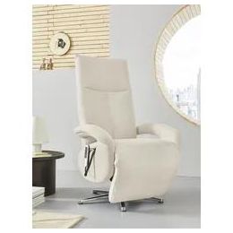 Sit & More TV-Sessel SIT & MORE "Tycoon mit Kopfteilverstellung und 360 Drehfunktion", wei&szlig;, B:74cm H:112cm T:82cm, 98%Polyester, 2%Polyamid, Sessel, wahlweise manuell oder elektrischer Funktion, auch mit Akku (kabellos)