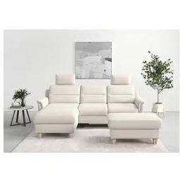Sit & More Ecksofa SIT & MORE "Far&ouml; L-Form", beige (creme), B:234cm H:90cm T:168cm, Sofas, Ecksofa, inklusive Federkern, wahlweise mit Bettfunktion und Bettkasten