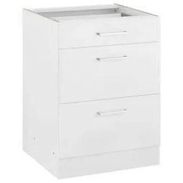 Unterschrank KOCHSTATION "KS-Kehl", wei&szlig;, B:60cm H:82cm T:60cm, MDF, Schr&auml;nke, Unterschrank, ohne Arbeitsplatte