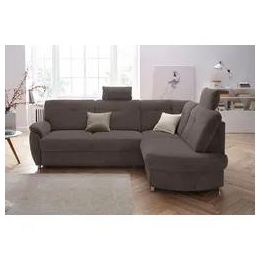 Sit & More Ecksofa SIT & MORE "Sonoma L-Form", braun (espresso), B:246cm H:91cm T:176cm, Kunstleder SOFTLUX;Luxus-Microfaser ALTARA NUBUCK (100% Polyester);Luxus-Microfaser (90% Polyester, 10% Polyamid), Sofas, Ecksofa, wahlweise mit Bettfunktion und Bettkasten
