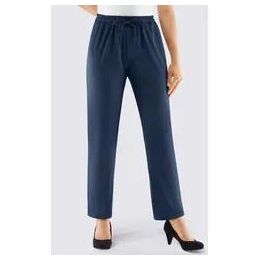 Jerseyhose Classic Basics, Damen, Gr. 22, Kurzgr&ouml;&szlig;en, blau (marine), 100% Polyester, unifarben, lang, Hosen Jerseyhose