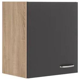 H&auml;ngeschrank Optifit "Parare", grau (anthrazit, eichefarben), B:50cm H:57,6cm T:34,6cm, Schr&auml;nke, H&auml;ngeschrank, Breite 50 cm