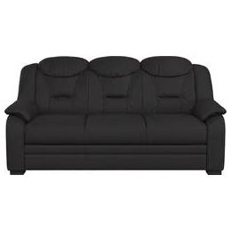 3-Sitzer COTTA "Marcus", schwarz, B:189cm H:99cm T:99cm, 64% Polyurethan, 25% Polyester, 11% Baumwolle, Sofas, Sofa mit hoher R&uuml;ckenlehne