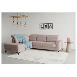 Sit & More Ecksofa SIT & MORE "Sinatra L-Form", lila (flieder), B:251cm H:85cm T:220cm, 90% Polyester, 10% Polyamid, Sofas, Ecksofa, mit Ottomane, optional mit Kopfteilverstellung und Armteilfunktion