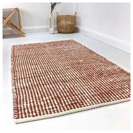 Wollteppich Esprit "Gobi, ESP-7112", rot (rotbraun), B:160cm H:10mm L:230cm, Jute, Wolle, Teppiche, Naturfaserteppich aus Jute und Wolle, handgewebt