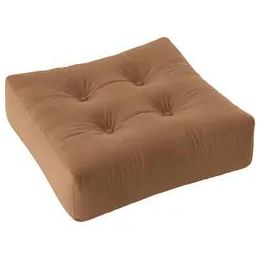 Pouf KARUP DESIGN "More Pouf", braun (mokka), B:70cm H:22cm T:70cm, Stoff, Poufs, Pouf