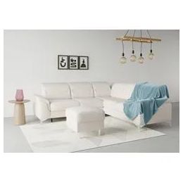 Sit & More Ecksofa SIT & MORE "Sinatra L-Form", beige (creme), B:251cm H:85cm T:231cm, 100% Polyester, Sofas, Ecksofa, optional mit Kopfteilverstellung und Armteilfunktion