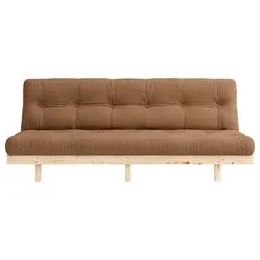 Schlafsofa KARUP DESIGN "Lean", braun (=s414), B:190cm H:73cm T:99cm, 80% Baumwolle + 20% polyester, Sofas, Schlafsofa, mit Bettfunktion und Futonmatratze