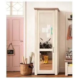 Garderobenschrank "york", beige (pino aurelio, eiche nelson), B:74cm H:207cm T:42cm, SET ONE BY Musterring, Schr&auml;nke, Garderobenschrank, mit Spiegel Typ 01/Typ 12, im Landhausstil
