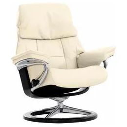 Relaxsessel stressless "Ruby", beige (vanilla paloma), B:76cm H:100cm T:75cm, Leder PALOMA: durchgef&auml;rbtes Semianilin-M&ouml;belleder;Leder BATICK: durchgef&auml;rbtes und genarbtes M&ouml;belleder, Sessel, Relaxsessel, mit Signature Base, Gr&ouml;&szlig;e S, Gestell Eiche, Wenge, Braun & Schwarz