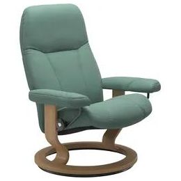 Relaxsessel stressless "Consul", gr&uuml;n (aqua gr&uuml;n paloma), B:85cm H:100cm T:77cm, Leder BATICK: BATICK ist ein leicht korrigiertes, durchgef&auml;rbtes und genarbtes M&ouml;belleder, bei dem die meisten Unebenheiten und Spuren in der Regel entfernt wurden.;Leder PALOMA: PALOMA ist ein durchgef&auml;rbtes Semianilin-M&ouml;belleder mit nat&uuml;rlicher Narbung.;ROHLEDER Stoff Q2 FARON: Ein fester zuverl&auml;ssiger Boucl&eacute; mit ei