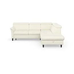 Sit & More Ecksofa SIT & MORE "Marano L-Form", beige (creme), B:252cm T:216cm, 98% Polyester, 2% Polyamid, Sofas, Ecksofa, inklusive Kopfteilverstellung, wahlweise mit Bettfunktion, Bettkasten