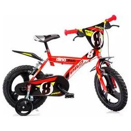 Kinderfahrrad DINO BIKES "14" Pro Cross Kinderfahrrad Jungen St&uuml;tzr&auml;der 3&ndash;5 Jahre St&uuml;tzr&auml;der", rot, Fahrr&auml;der, Kinder, 25cm, 14 Zoll (35,56cm), mit St&uuml;tzr&auml;dern, Frontschild und coolen Schutzblechen