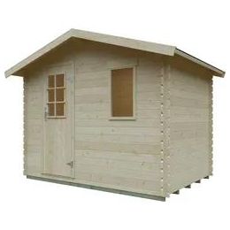 Gartenhaus Kiehn-Holz "Auerberg", beige (naturbelassen), Fu&szlig;boden im Gartenhaus, ohne Dacheindeckung, Holzwerkstoff, Gartenh&auml;user, Gartenhaus, aus naturbelassenem Fichtenholz