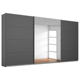Schwebet&uuml;renschrank Rauch "Kleiderschrank Schrank Garderobe W&auml;scheschrank KEPAN", grau (graumetallic), B:360cm H:230cm T:62cm, Holzwerkstoff, Schr&auml;nke, Schwebet&uuml;renschrank, inkl. Schubladen-Einsatz und extra Einlegeb&ouml;den MADE IN GERMANY