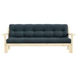 Schlafsofa KARUP DESIGN "Unwind", blau (pale blau), B:190cm H:14cm T:92cm, Sofas, Schlafsofa, Mit Holzstruktur, inkl. Futonmatratze, Liegefl&auml;che 130x190 cm