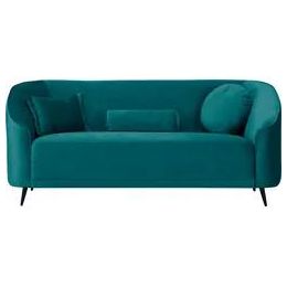 3-Sitzer Home Affaire "Ashly", blau (petrol), B:184cm H:81cm T:80cm, 100% Polyester, Sofas, in 3 Bezugsvarianten, Boucl&eacute;, Samtoptik und Struktur weich.