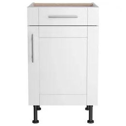 Unterschrank KOCHSTATION "KS-Ahus", wei&szlig; (wei&szlig; matt, wei&szlig;), B:50cm H:87cm T:58,4cm, Schr&auml;nke, Unterschrank, Breite 50 cm