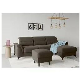 Sit & More Stauraumhocker SIT & MORE "Sinatra", braun (espresso), B:58cm H:48cm T:58cm, 90% Polyester, 10% Polyamid, Hocker, Sitzfl&auml;che ist abnehmbar, mattschwarze Metallf&uuml;&szlig;e