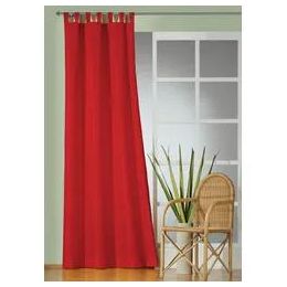 Gardine WIRTH "Daria" Gr. 3, rot, B:135cm H:225cm, Polyester, Gardinen, Gardine