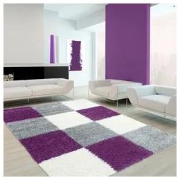 Hochflor-Teppich Ayyildiz TEPPICHE "Life Shaggy 1501" Gr. 6, lila, B:200cm H:30mm L:290cm, Kunstfaser, Teppiche, Wohnzimmer