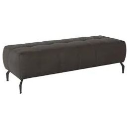 Hocker DOMO collection "Trento, mit Kufenfu&szlig; oder Einzelfu&szlig;", braun (espresso), B:153cm H:45cm T:62cm, Luxus-Microfaser (100% Polyester);Struktur fein (100% Polyester);Struktur weich /Chenille-Optik (70% Polyacryl, 30% Polyester), Hocker, Polsterhocker, passend zur Serie Trento