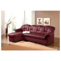 Ecksofa DOMO collection "Papenburg, zeitlose R&uuml;ckensteppung, elegante Formensprache, L-Form", rot, B:235cm H:84cm T:140cm, Kunstleder SOFTLUX;Luxus-Microfaser (100% Polyester);Struktur ( 90% Polyester, 10% Polyacryl);Microfaser PRIMABELLE (100% Polyester), Sofas, Ecksofa, in gro&szlig;er Farbvielfalt, wahlweise mit Bettfunktion