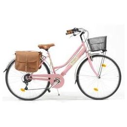 Cityrad "Citybike 605 Lady" Gr. 46, rosa (rosa, rosa), VENICE - I LOVE ITALY, Fahrr&auml;der, 46cm, 28 Zoll (71,12cm), f&uuml;r Damen, Kettenschaltung