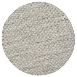Teppich "Ava", grau (hellgrau, beige, creme), B:120cm H:7mm L:120cm &Oslash;:120cm, Polyester, MyFlair M&Ouml;BEL & ACCESSOIRES, Teppiche, Teppich, Uni Farben, meliert, Sisal-Optik, auch in rechteckig erh&auml;ltlich