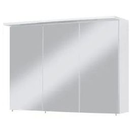 Spiegelschrank Welltime "Flex", wei&szlig;, B:90cm H:64cm T:20cm, Holzwerkstoff, Schr&auml;nke, Spiegelschrank, Breite 90 cm, mit 3D-Spiegeleffekt
