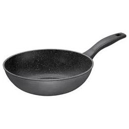 Wok Stoneline, grau (anthrazit), H:9,5cm &Oslash;:30cm, Pfannen, Wok, &Oslash; 30 cm, Induktion