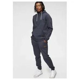 Jogginganzug OCEAN SPORTSWEAR "Comfort Fit", Herren, Gr. S (44/46), blau (marine, meliert), angeraute Sweatware, Obermaterial: 60% Baumwolle, 40% Polyester. Kapuzenfutter: 100% Baumwolle, meliert, bequem, Sportanz&uuml;ge Jogginganzug