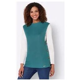 Pullunder Casual Looks "Pullunder", Damen, Gr. 54, blau (ozean), 50% Baumwolle, 50% Polyacryl, unifarben, Pullover Pullunder