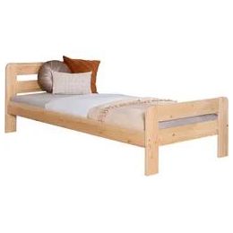 Massivholzbett Ticaa "Bert", FSC-zertifiziert (Kiefer), Jugendbett, mit Lattenrost", beige (kiefer massiv natur), B:108cm L:205cm, Betten, Massivholzbett, ideal f&uuml;r das Kinder- und Jugendzimmer, Massivholz