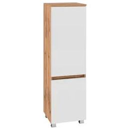 Midischrank Welltime "Lucca", wei&szlig; (eichefarben, wei&szlig;), B:40cm H:135cm T:35cm, Schr&auml;nke, Midischrank