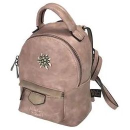 Allg&auml;u Rebell Rucksack ALLG&Auml;U REBELL "Rosi", Damen, Gr. B/H/T: 20cm x 16cm x 10cm, rosa, Lederimitat, Rucks&auml;cke Rucksack, mit mehreren Tragem&ouml;glichkeiten