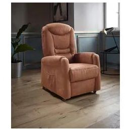 Sit & More TV-Sessel SIT & MORE "Morten", braun (cognac), B:76cm H:115cm T:78cm, NaturLEDER (echtes Rindsleder);Luxus-Microfaser (100% Polyester);Luxus-Kunstleder, Sessel, Fernsehsessel, in Gr&ouml;&szlig;e L, wahlweise mit Motor und Aufstehhilfe