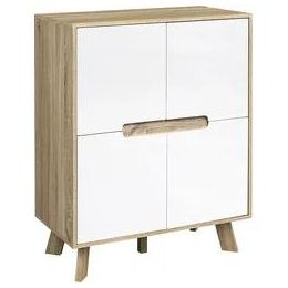 M&ouml;bilia Kommode M&Ouml;BILIA "Delea", wei&szlig; (natur, wei&szlig;), B:80cm H:102cm T:40cm, MDF, Sideboards, T&uuml;rkommode
