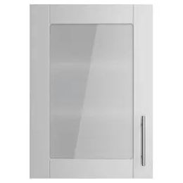Glash&auml;ngeschrank KOCHSTATION "KS-Ahus", grau (hellgrau matt, wildeiche nachbildung), B:50cm H:70,4cm T:34,9cm, Schr&auml;nke, Glash&auml;ngeschrank, Breite 50 cm